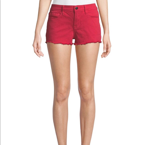 Frame Denim | Shorts | Red Shorts | Poshmark